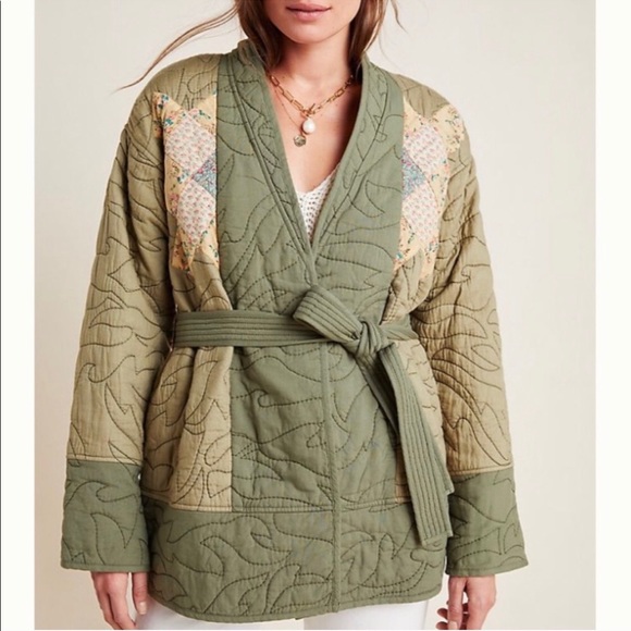 Anthropologie | Jackets & Coats | Anthropologie Quilted Patchwork Kimono Jacket Nwt | Poshmark